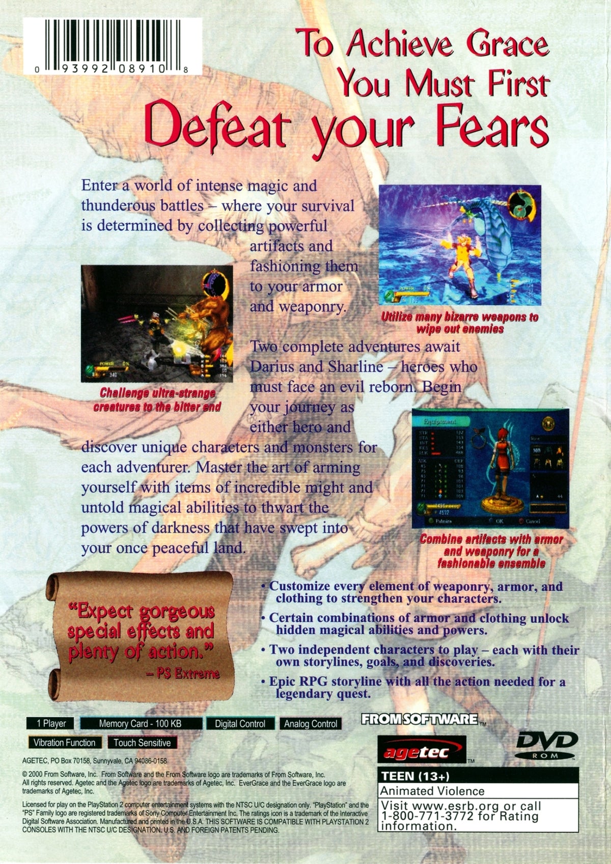 Evergrace - (PS2) PlayStation 2 [Pre-Owned] | J&L Game