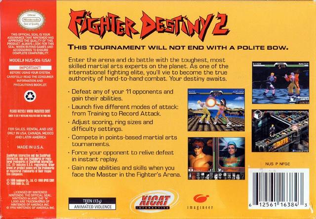 Fighter Destiny 2 - (N64) Nintendo 64 [Pre-Owned] | J&L Game