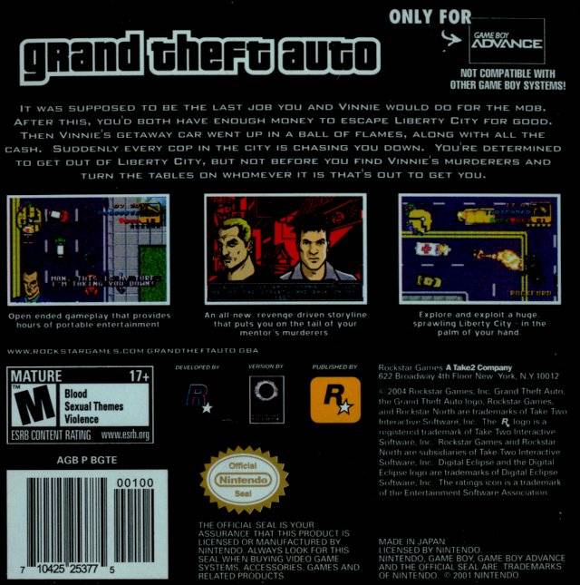 Grand Theft Auto - (GBA) Game Boy Advance [Pre-Owned] – J&L Video Games ...