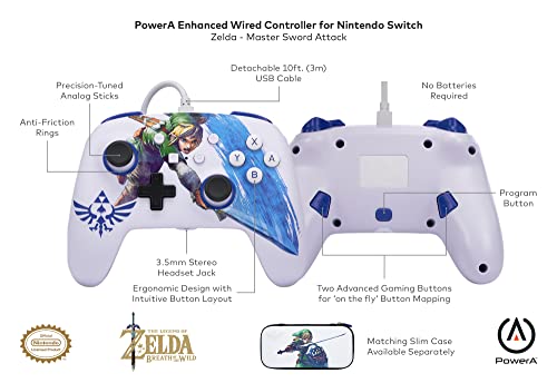 PowerA Enhanced Wired Controller (Master Sword Attack) - (NSW) Nintend ...
