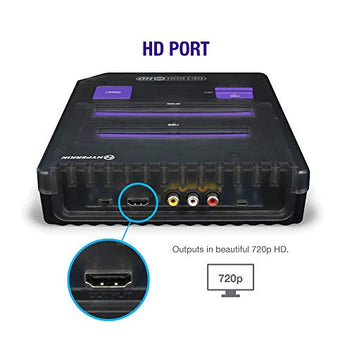 Hyperkin RetroN 2 HD Gaming Console (Space Black) - (SNES) Super Ninte ...