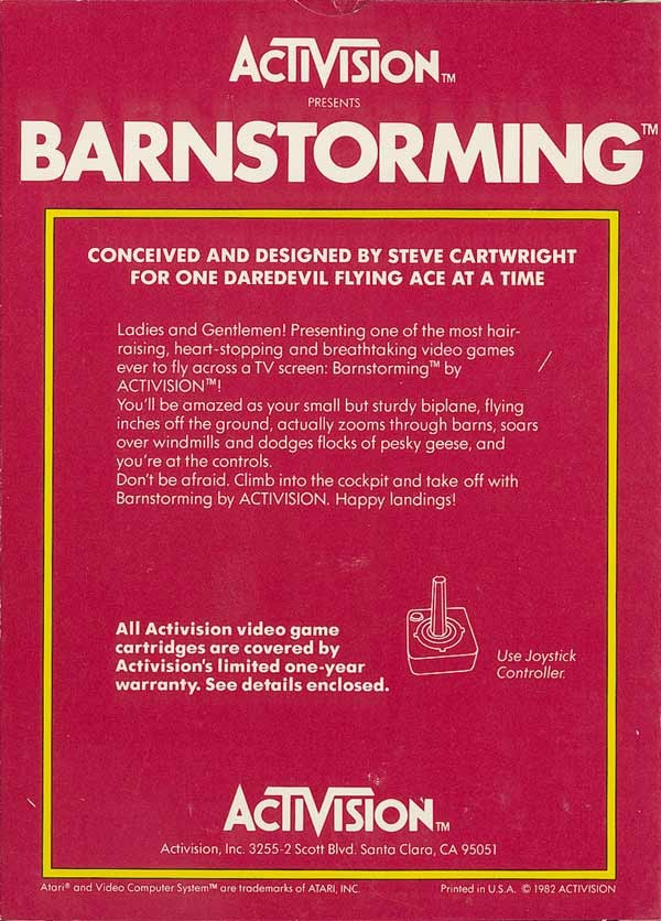 Barnstorming - Atari 2600 [Pre-Owned] | J&L Game