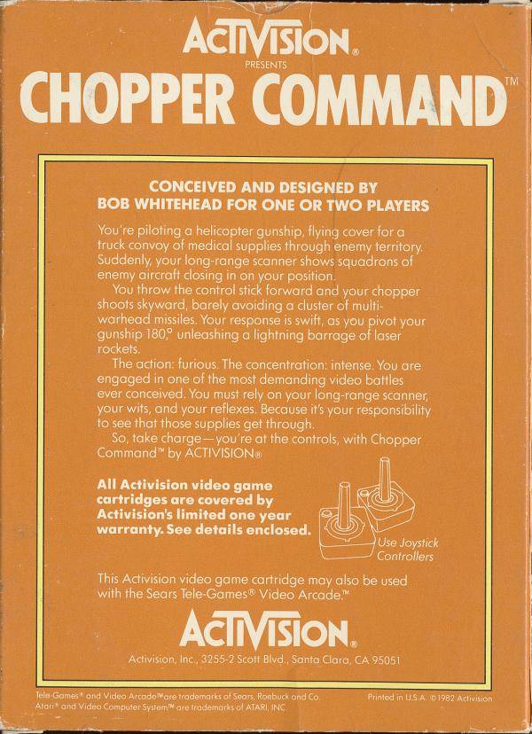 Chopper Command - Atari 2600 [Pre-Owned] | J&L Game