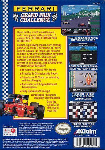 Ferrari Grand Prix Challenge - (NES) Nintendo Entertainment System [Pr ...