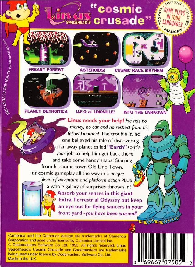 Linus Spacehead's Cosmic Crusade (Aladdin) - (NES) Nintendo Entertainm ...