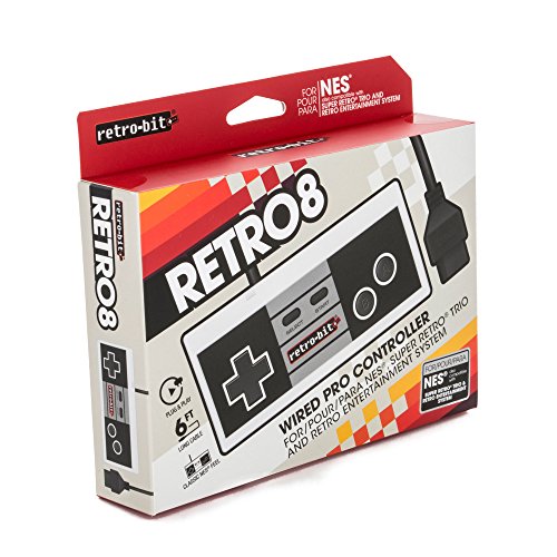 Retro-Bit Wired Pro Controller - (NES) Nintendo Entertainment System ...