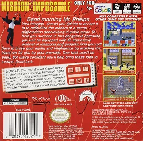 Mission: Impossible - (GBC) Game Boy Color [Pre-Owned] | J&L Game