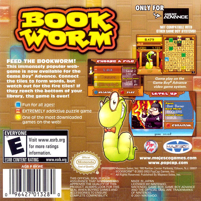 Bookworm - (GBA) Game Boy Advance [Pre-Owned] – J&L Video Games New ...