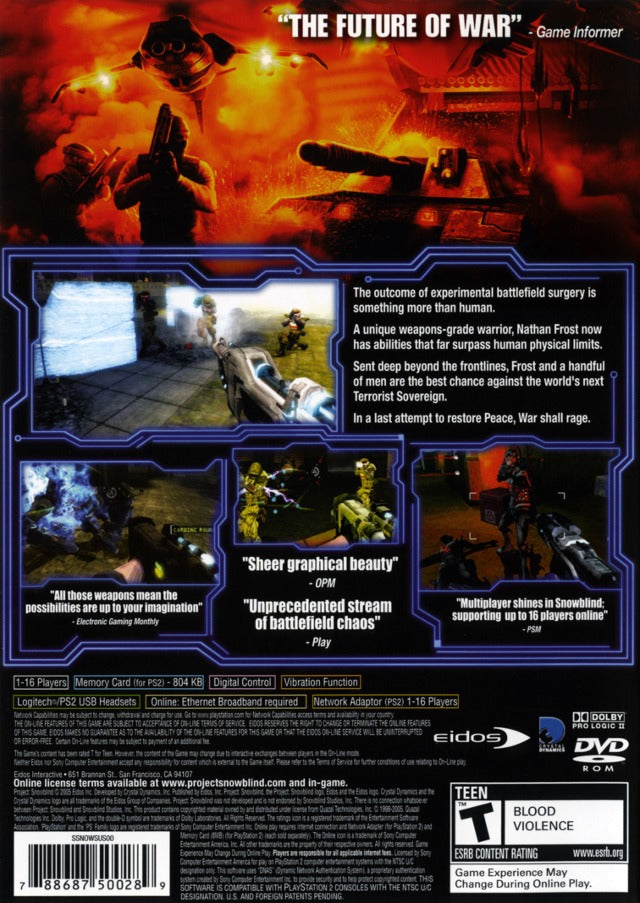 Project: Snowblind - (PS2) PlayStation 2 [Pre-Owned] | J&L Game