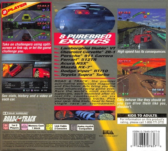 Road and Track Presents: The Need For Speed - (PS1) PlayStation 1 [Pre ...