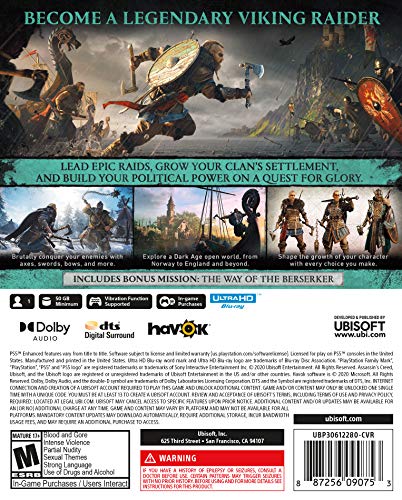 Assassin’s Creed Valhalla - (PS5) PlayStation 5 | J&L Game