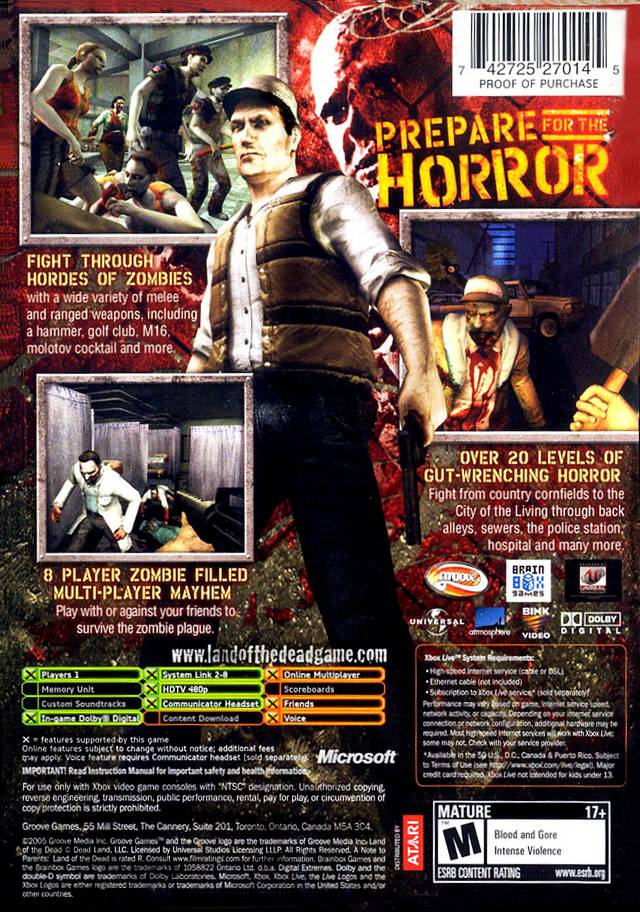 Land of the Dead: Road to Fiddler's Green - Xbox | J&L Game