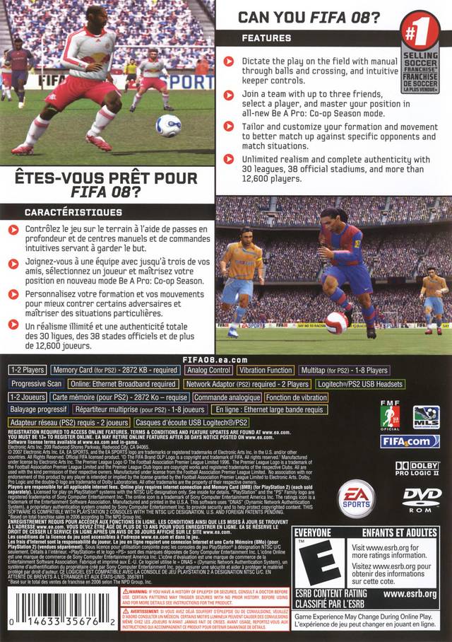 FIFA Soccer 08 - PlayStation 2 | J&L Game