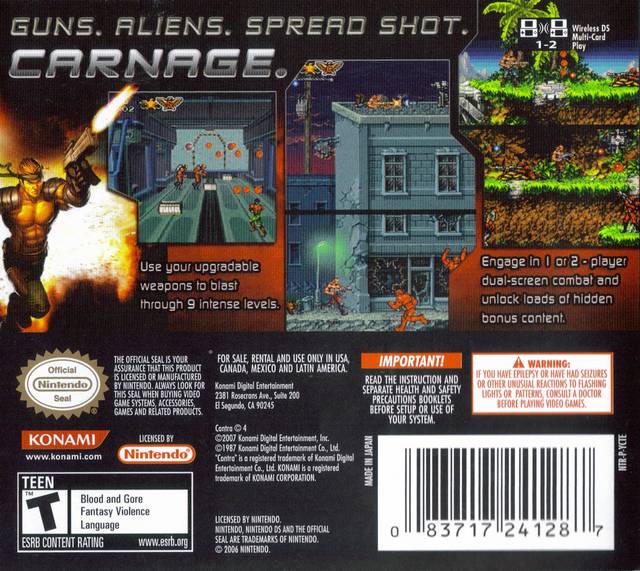 Contra 4 - (NDS) Nintendo DS [Pre-Owned] | J&L Game