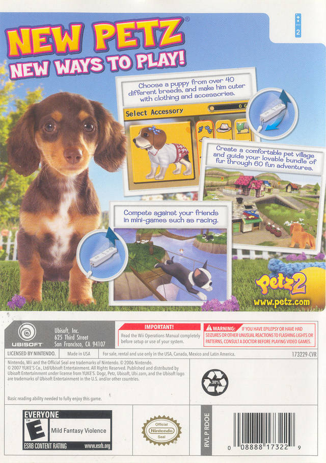 Petz: Dogz 2 - Nintendo Wii [Pre-Owned] | J&L Game