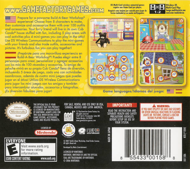 Build-A-Bear Workshop - (NDS) Nintendo DS [Pre-Owned] | J&L Game