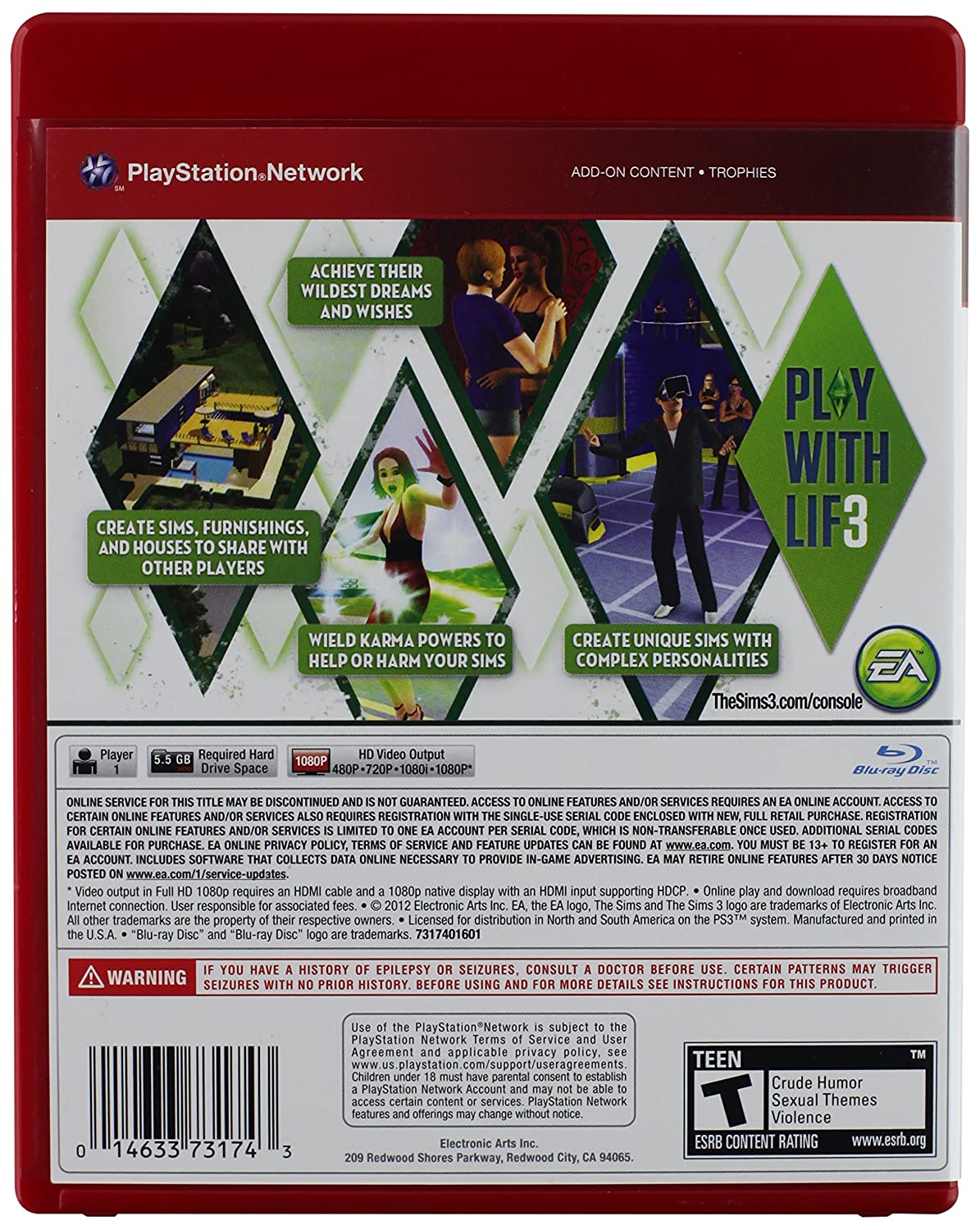 The Sims 3 (Greatest Hits) - (PS3) PlayStation 3 [Pre-Owned] | J&L Game