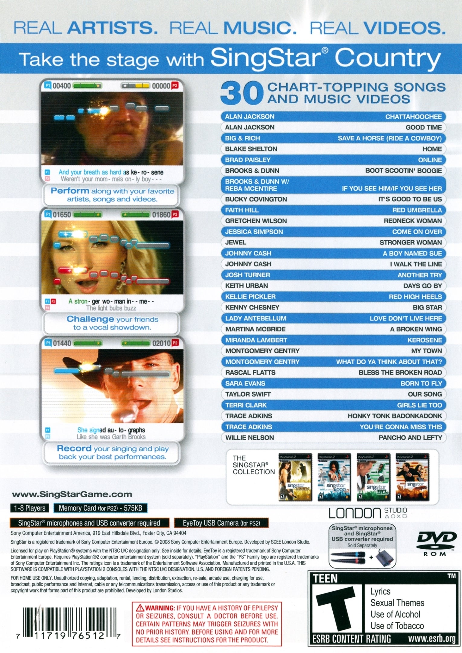 SingStar Country - (PS2) PlayStation 2 [Pre-Owned] | J&L Game