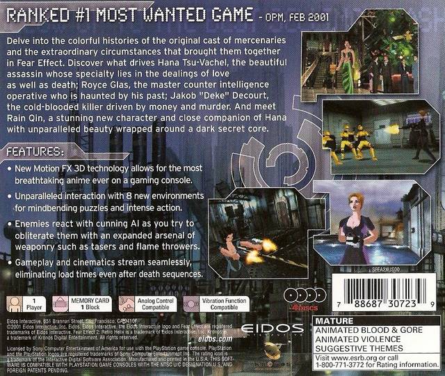 Fear Effect 2: Retro Helix - (PS1) PlayStation 1 [Pre-Owned] – J&L Video Games New York City