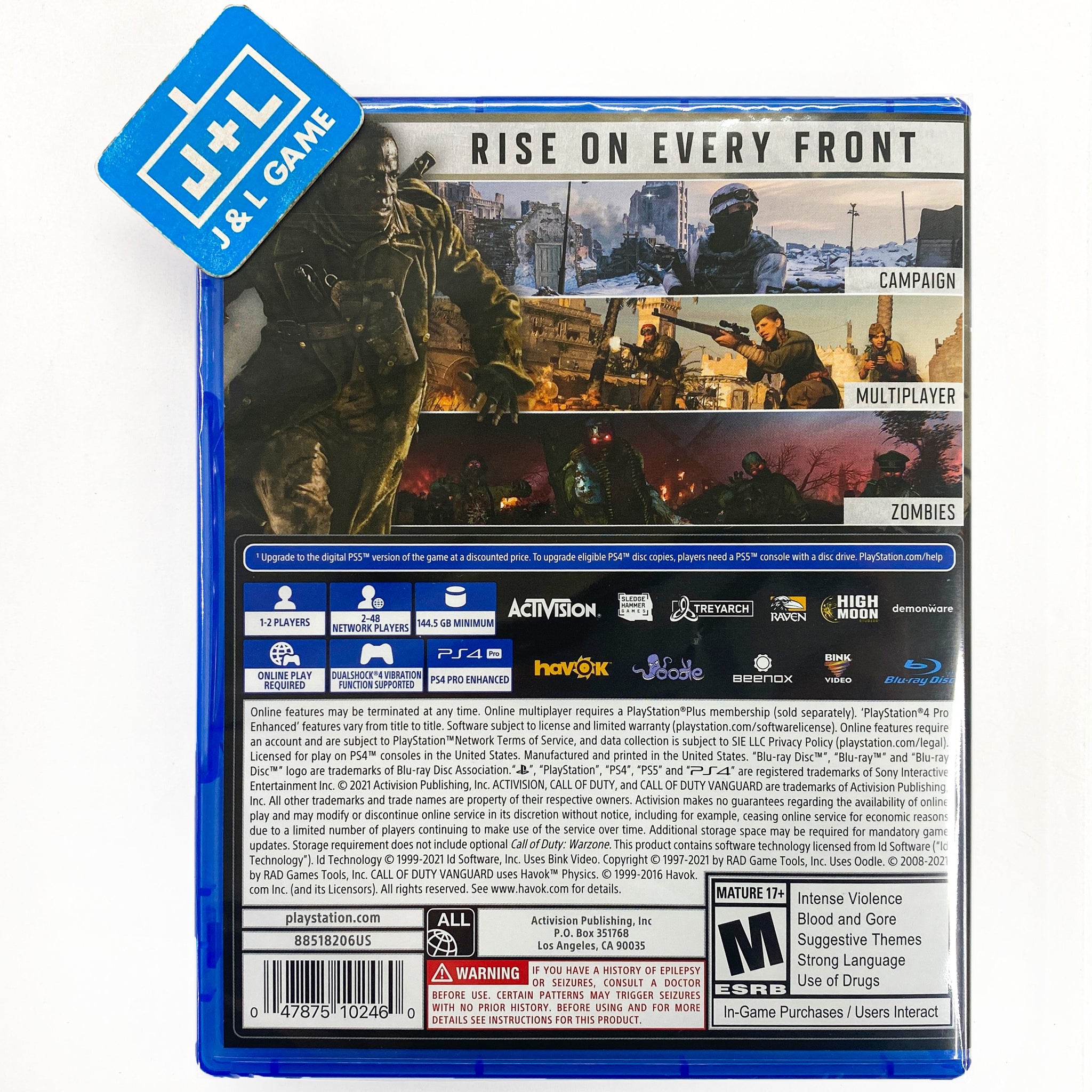 Call of Duty: Vanguard - (PS4) PlayStation 4 – J&L Video Games New York ...