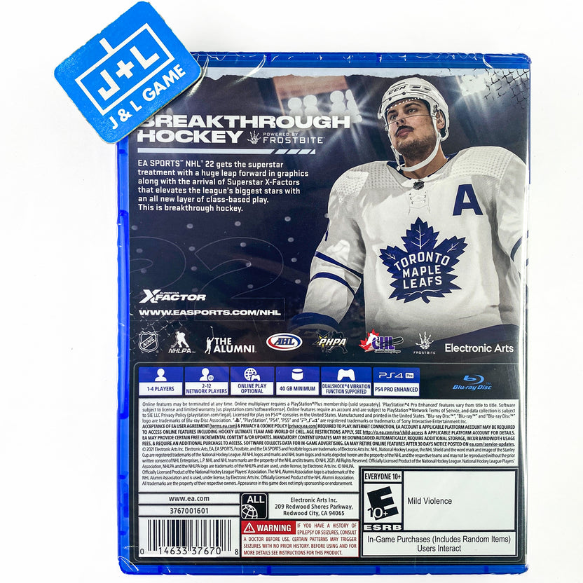 NHL 22 - (PS4) PlayStation 4 | J&L Game