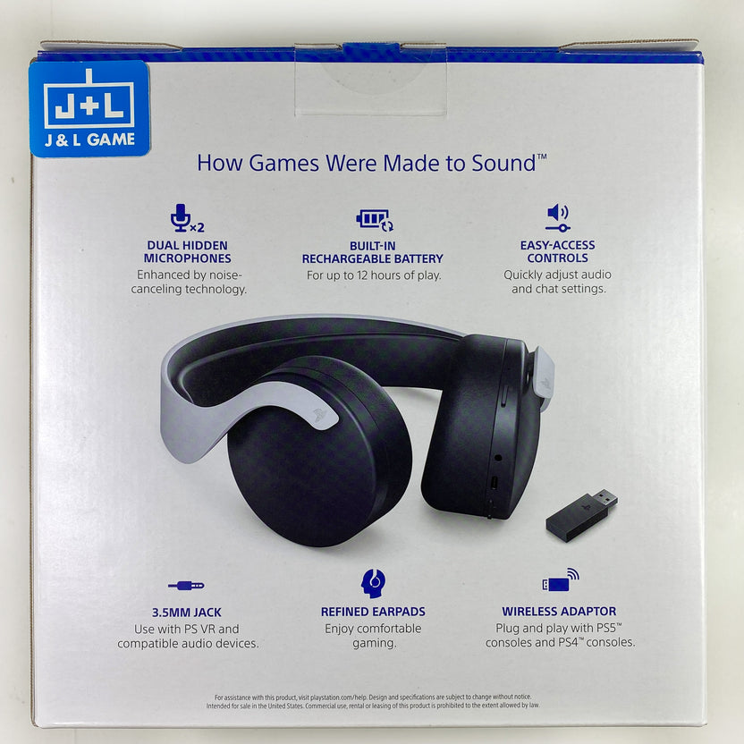 SONY PlayStation 5 Pulse 3D Wireless Headset (White) - (PS5) PlayStati ...