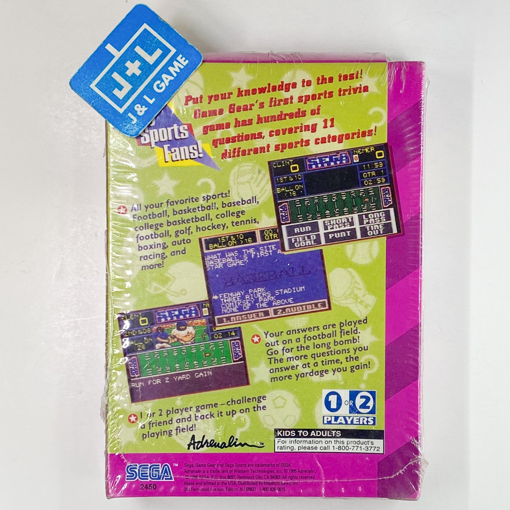 Sports Trivia: Championship Edition - SEGA GameGear | J&L Game