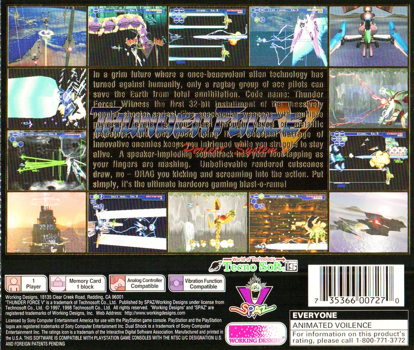 Thunder Force V: Perfect System - (PS1) PlayStation 1 [Pre-Owned] | J&L ...