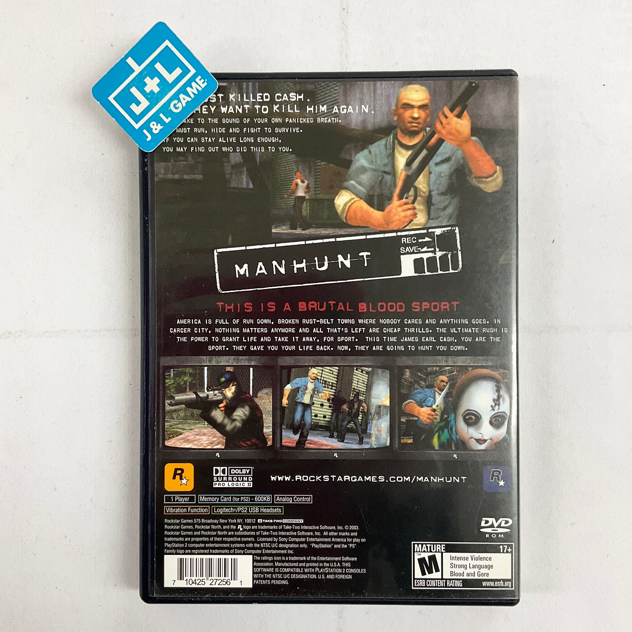 Manhunt - (PS2) PlayStation 2 [Pre-Owned] – J&L Video Games New York City