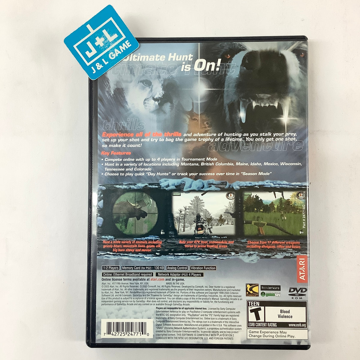 Deer Hunter - (PS2) PlayStation 2 [Pre-Owned] | J&L Game