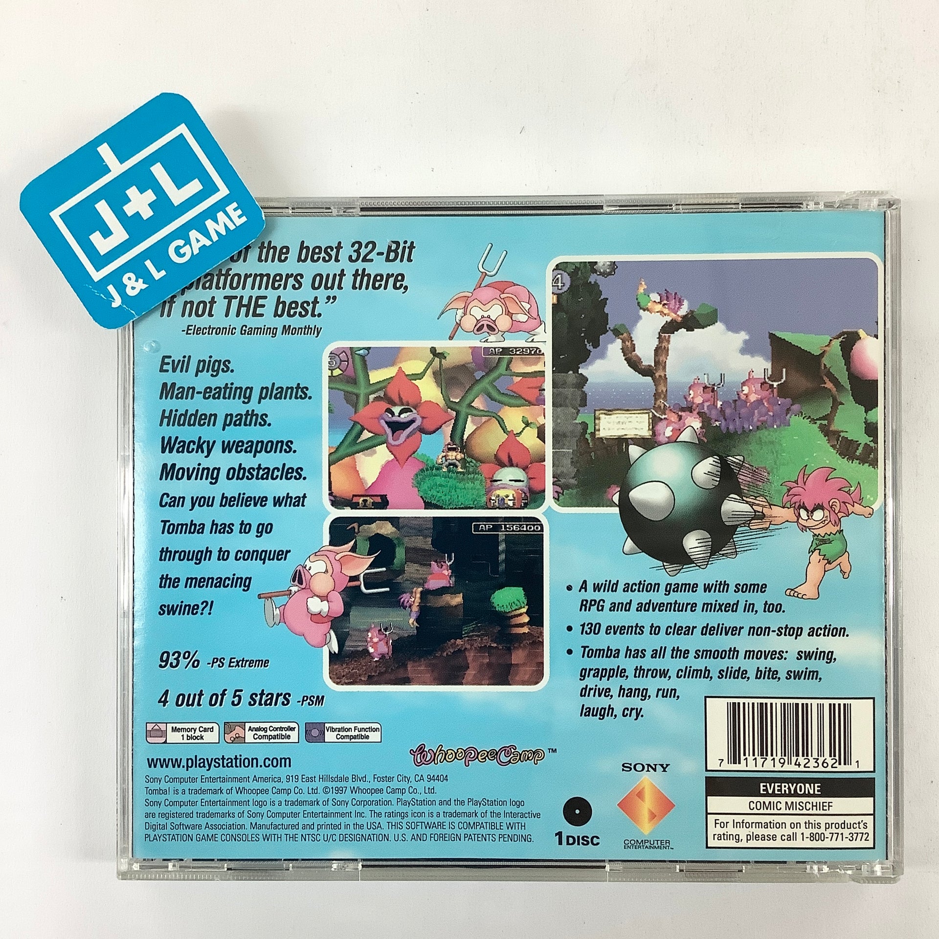 Tomba! - (PS1) PlayStation 1 [Pre-Owned] | J&L Game