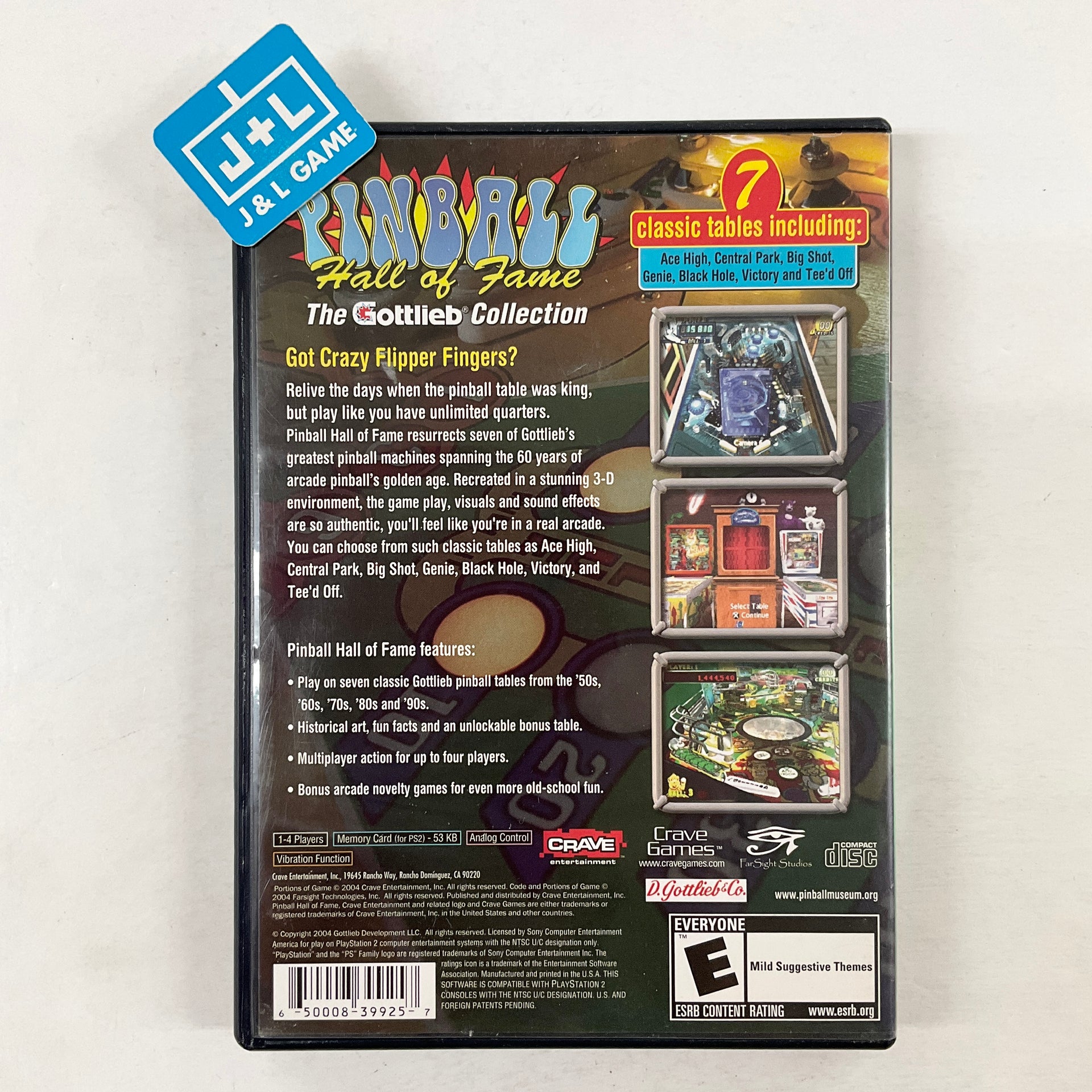 Pinball Hall of Fame: The Gottlieb Collection - (PS2) PlayStation 2 [P ...