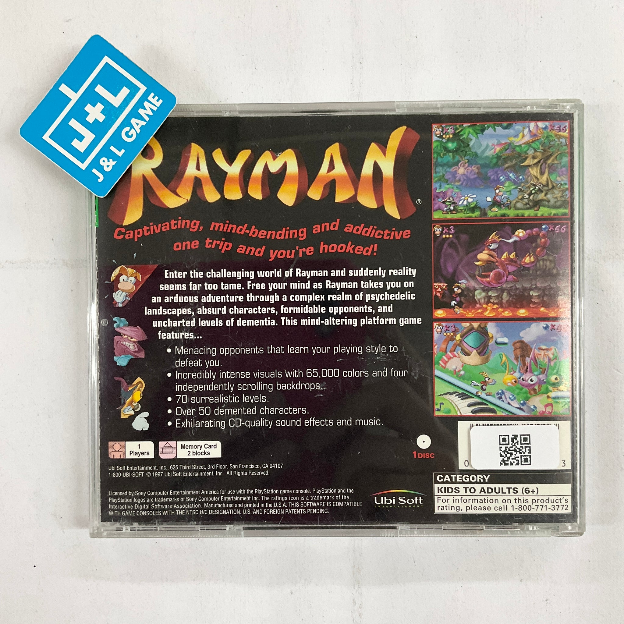 Rayman (Greatest Hits) - (PS1) PlayStation 1 [Pre-Owned] – J&L Video ...