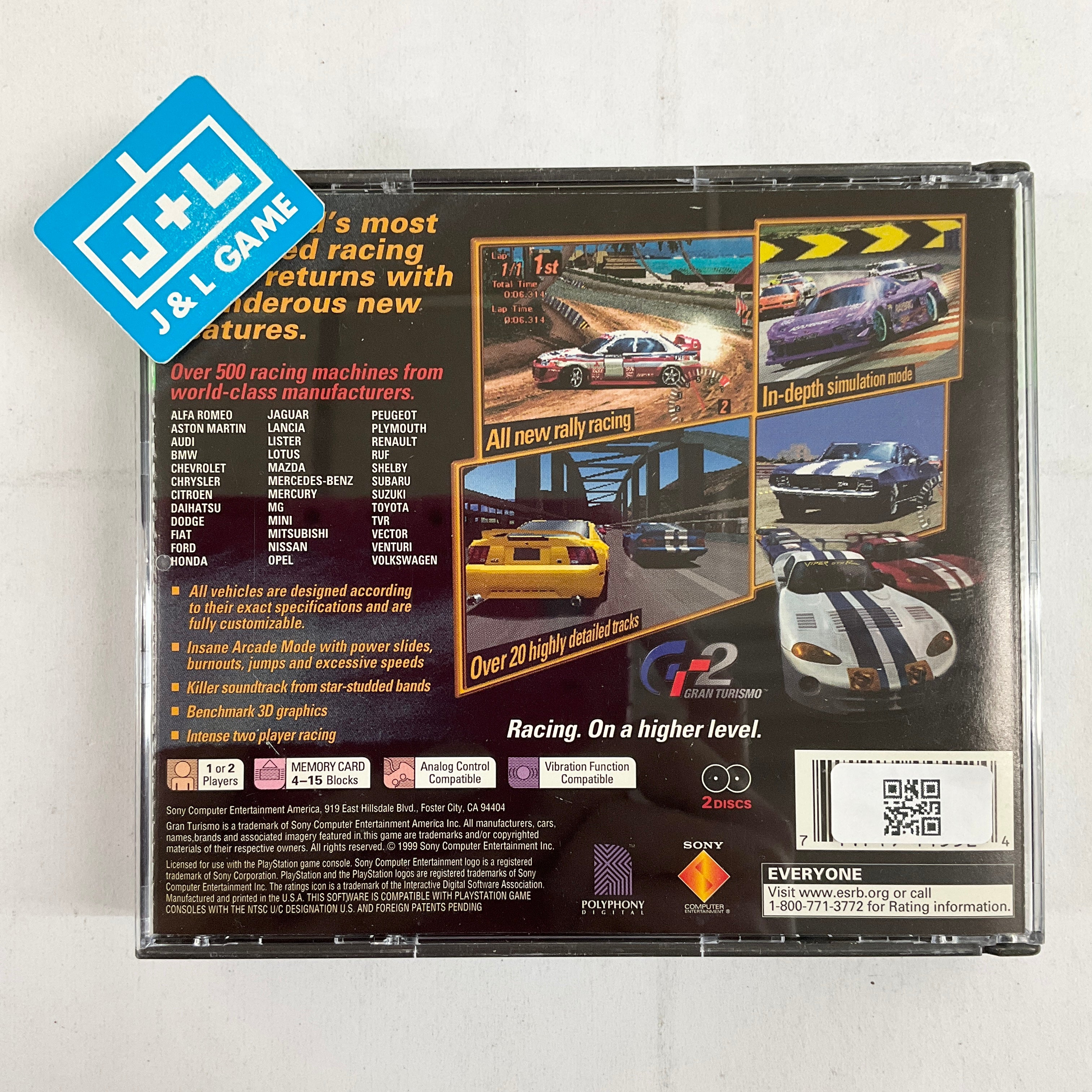 Gran Turismo 2 (Greatest Hits) - (PS1) PlayStation 1 [Pre-Owned] | J&L Game