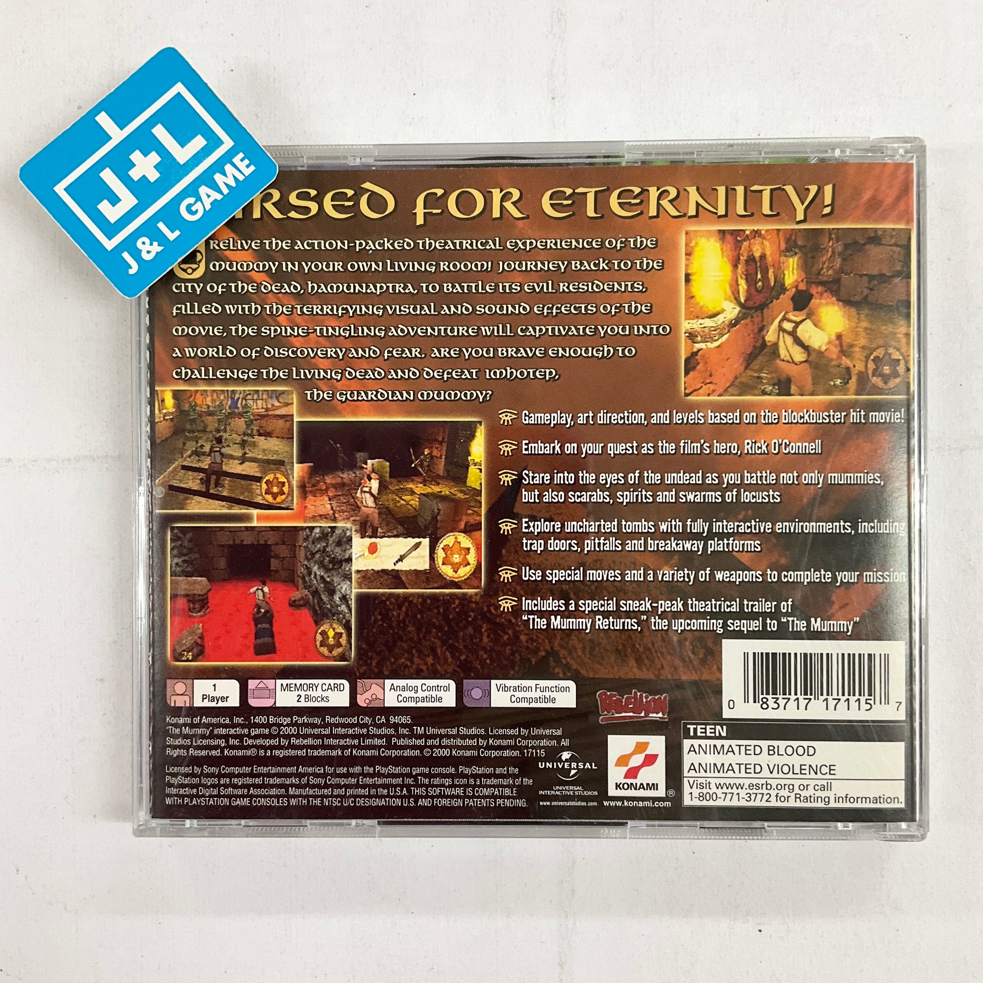 The Mummy - (PS1) PlayStation 1 [Pre-Owned] | J&L Game
