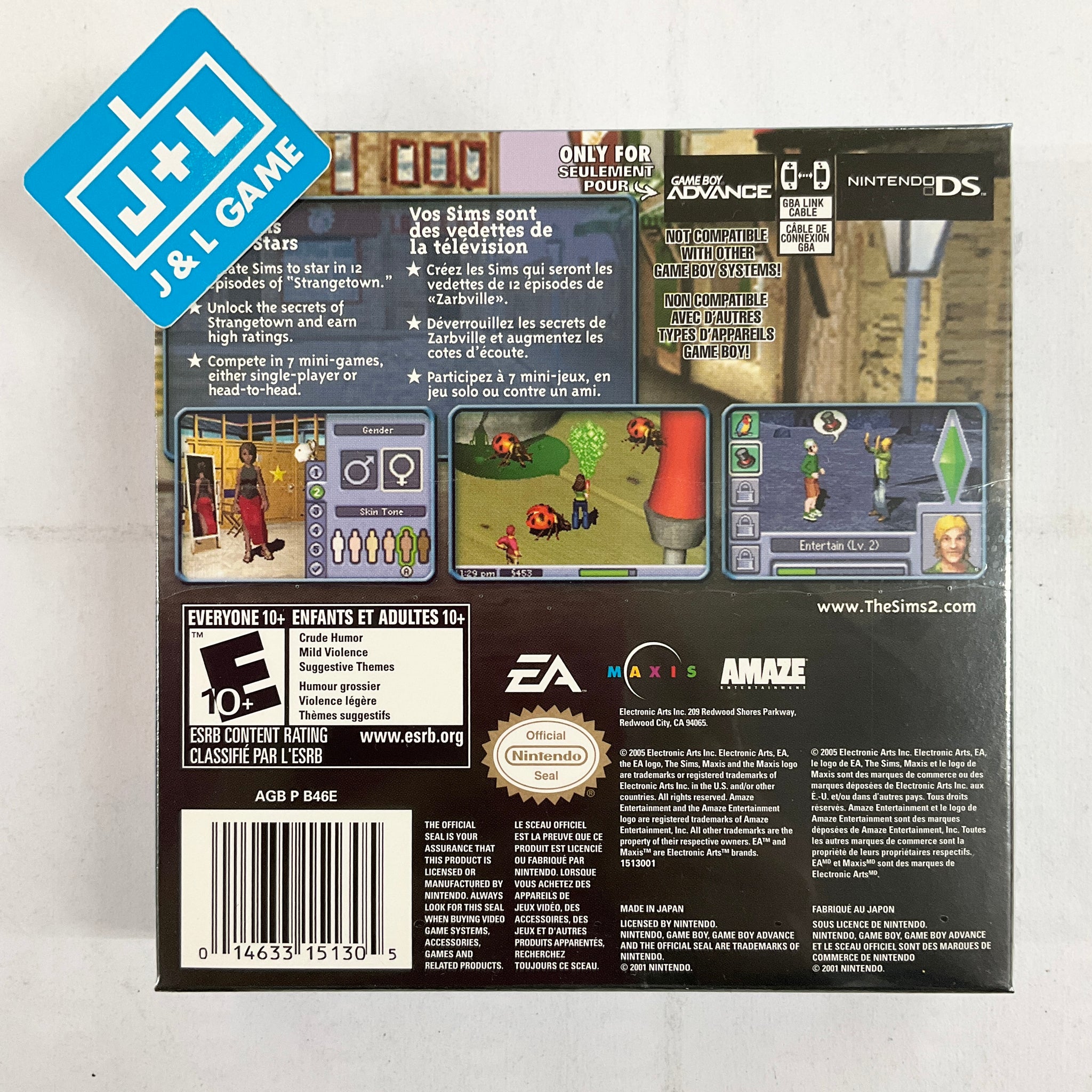 The Sims 2 - (GBA) Game Boy Advance – J&L Video Games New York City