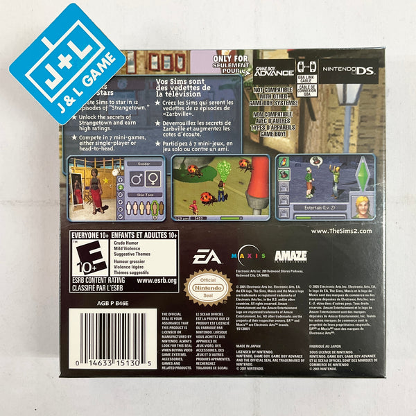 The Sims 2 - (GBA) Game Boy Advance – J&L Video Games New York City