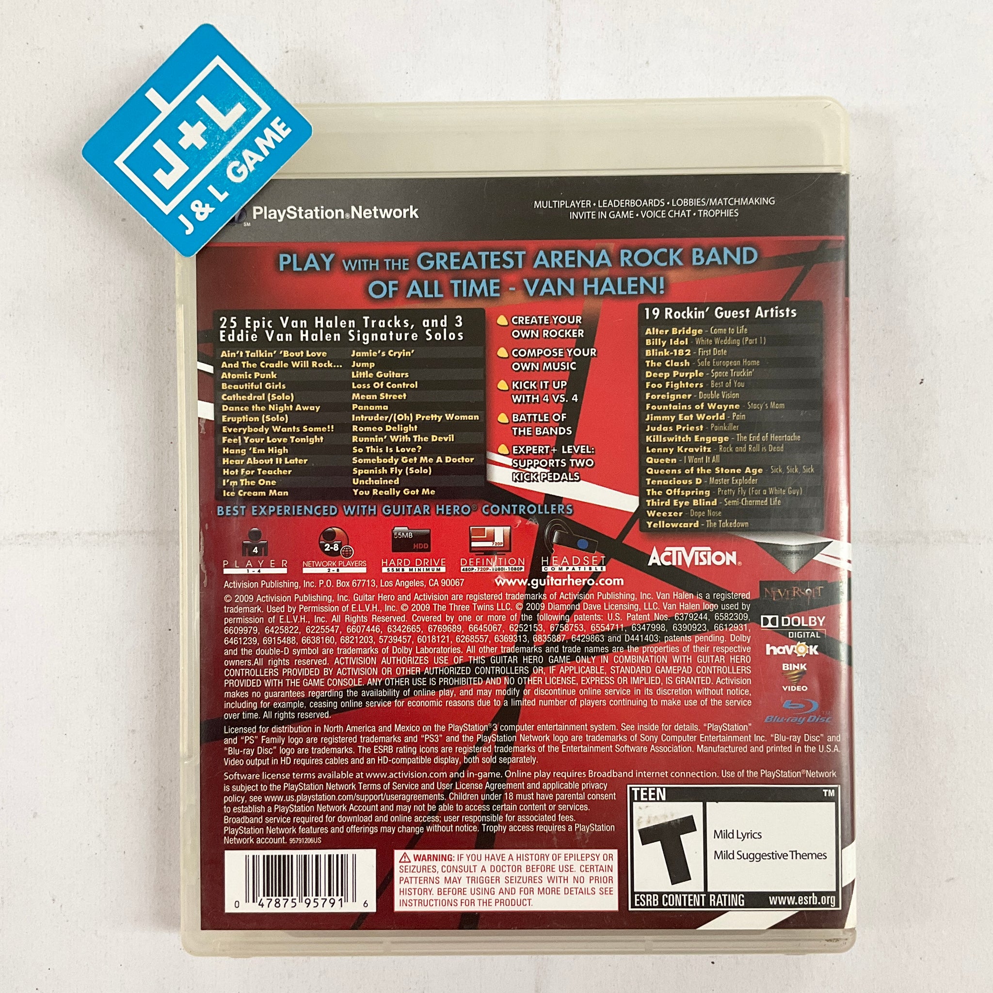 Guitar Hero: Van Halen - (PS3) PlayStation 3 [Pre-Owned] – J&L Video ...