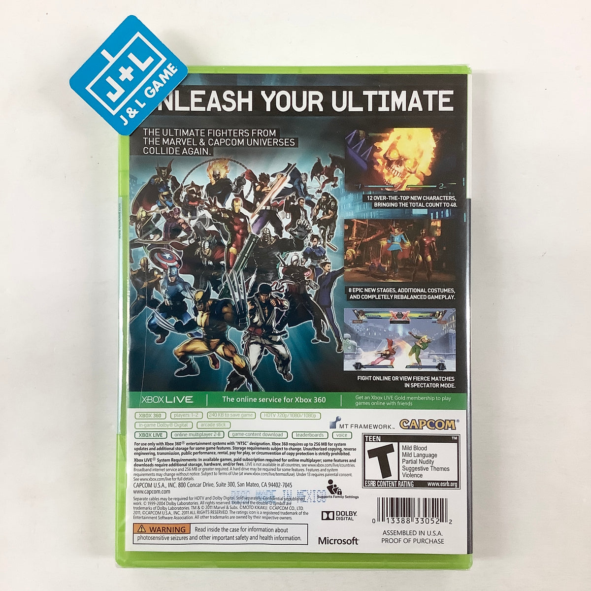 Ultimate Marvel vs. Capcom 3 - Xbox 360 | J&L Game