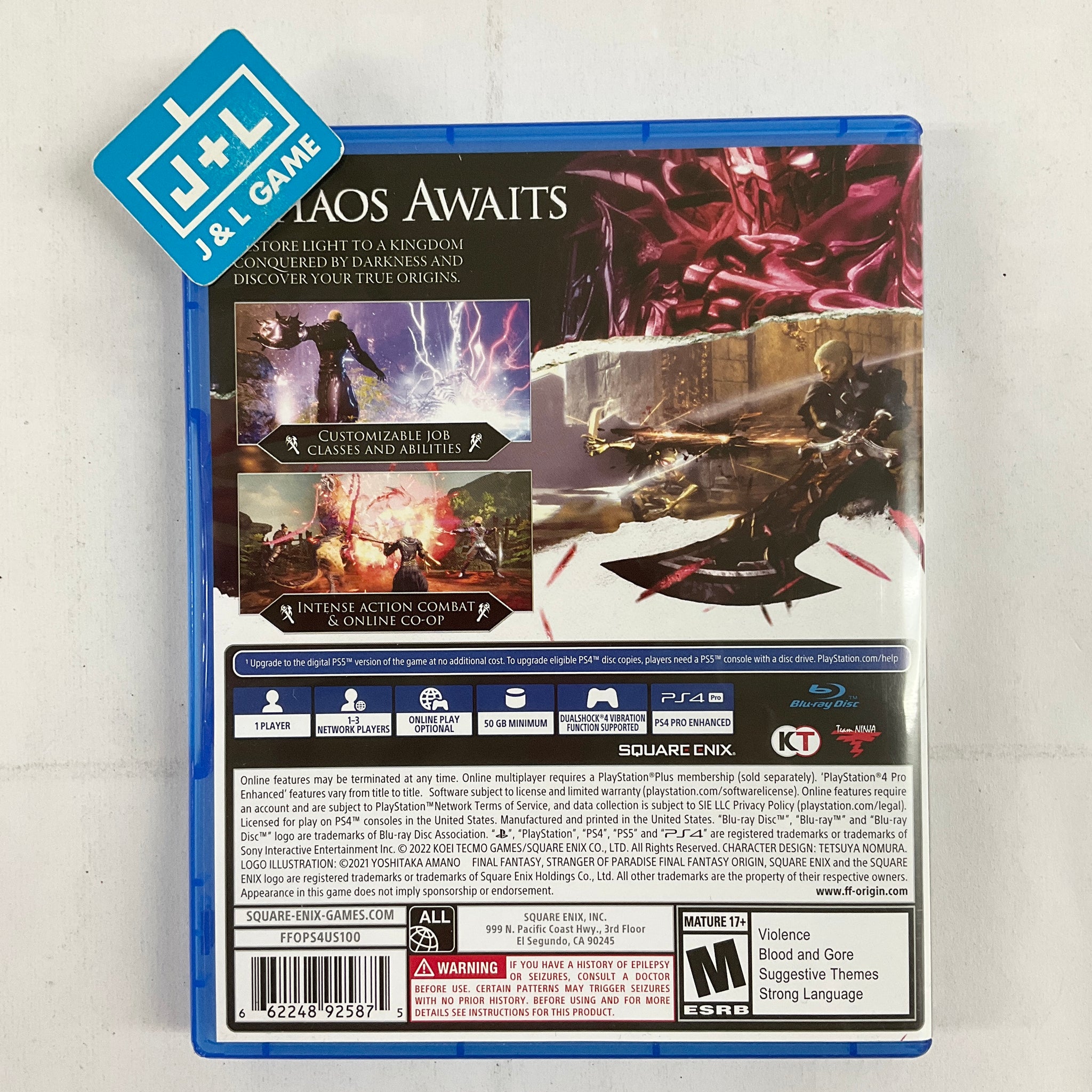 Stranger of Paradise: Final Fantasy Origin - (PS4) PlayStation 4 [Pre- – J&L Video Games New ...