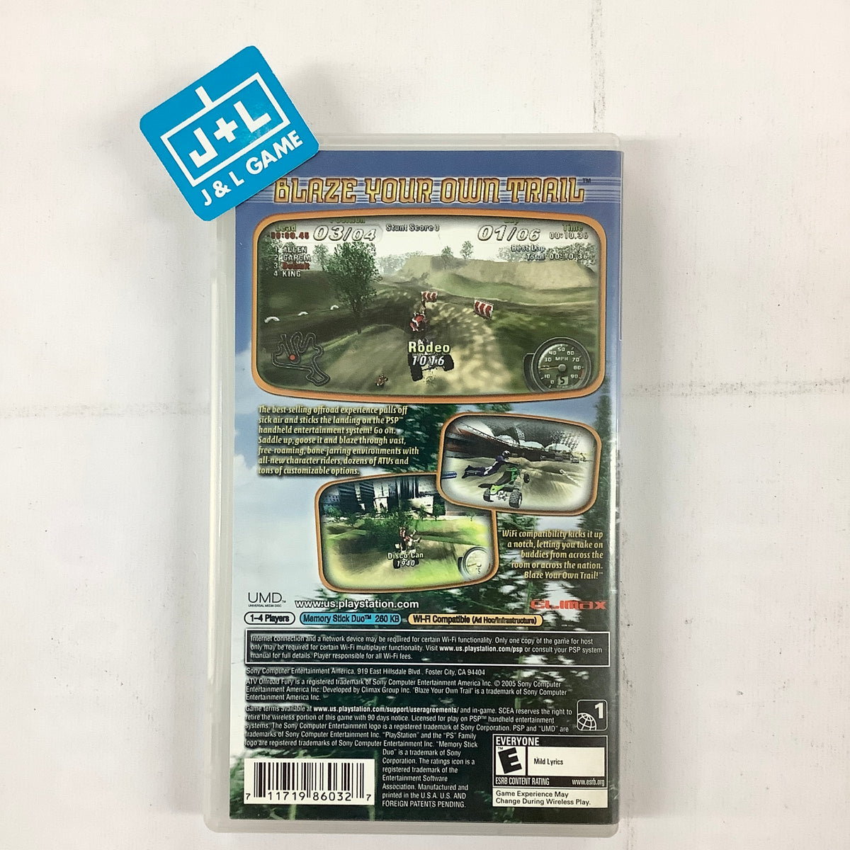 ATV Offroad Fury: Blazin' Trails - Sony PSP [Pre-Owned] | J&L Game