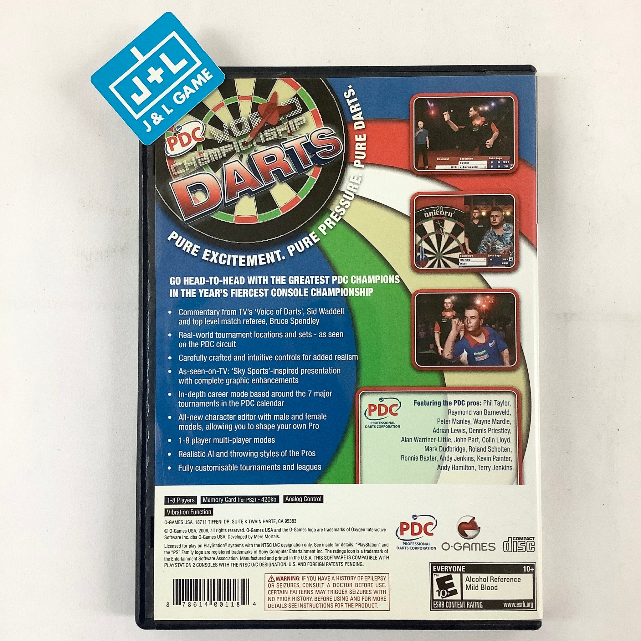 PDC World Championship Darts - (PS2) PlayStation 2 [Pre-Owned] – J&L ...