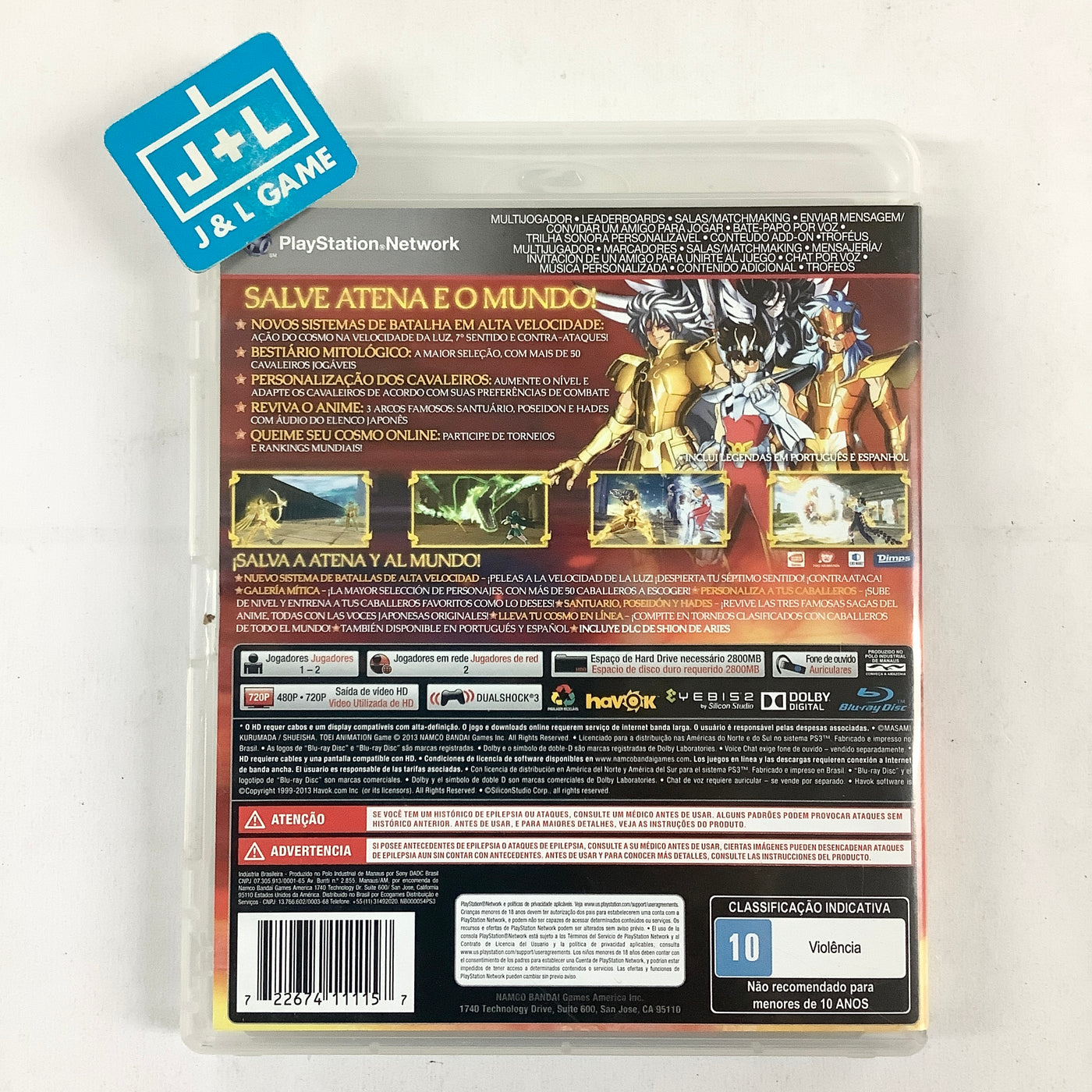 Saint Seiya: Brave Soldiers (Spanish Cover) - (PS3) PlayStation 3 [Pre ...