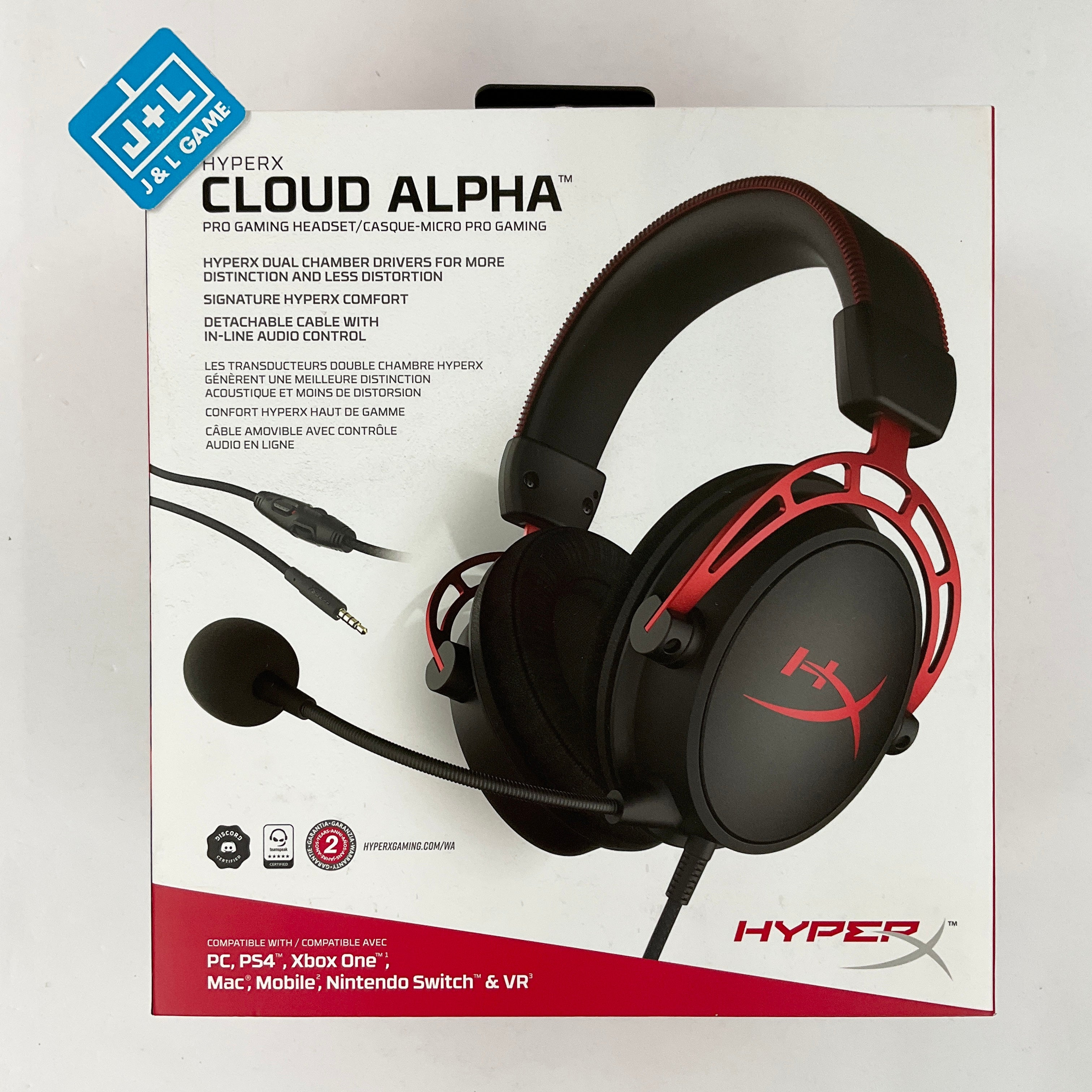 HyperX Cloud Alpha - Gaming Headset (Red) - (PS4) Playstation 4 | J&L Game