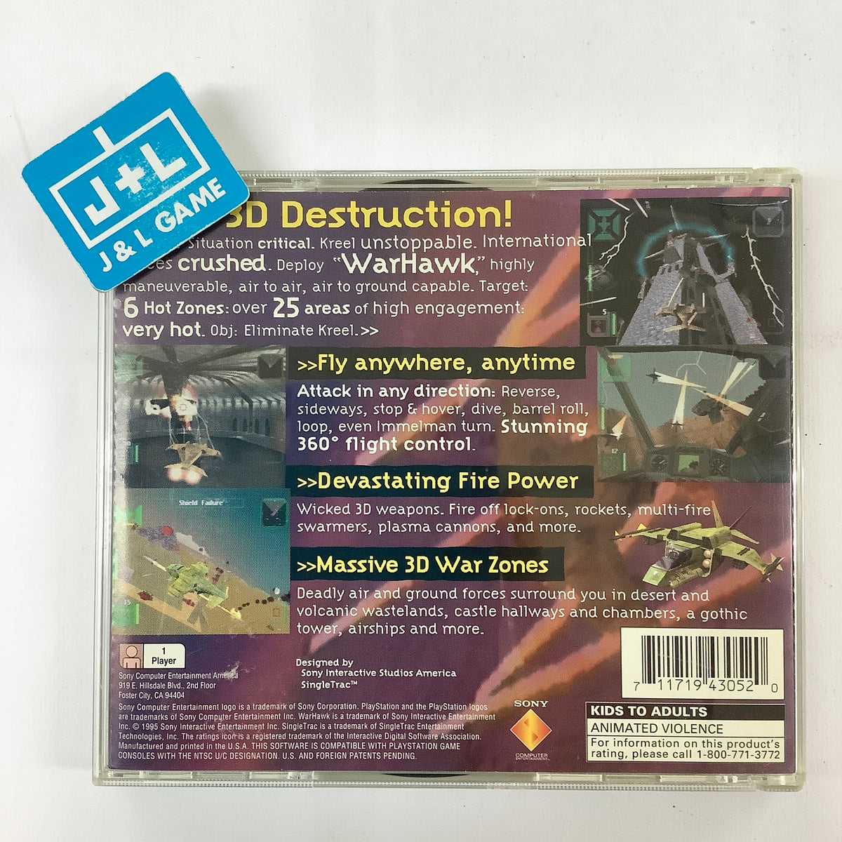 WarHawk - (PS1) PlayStation 1 [Pre-Owned] | J&L Game