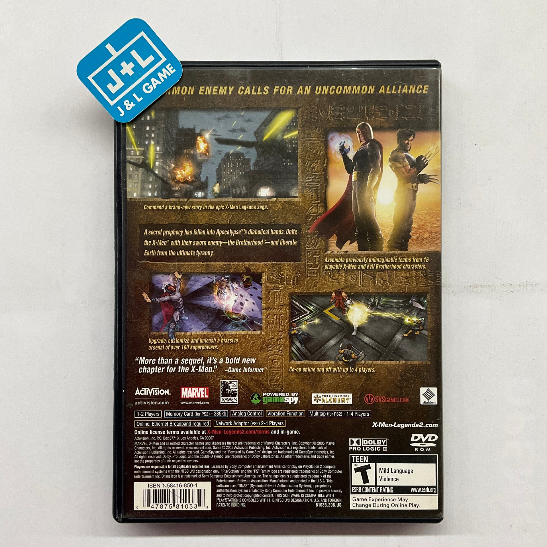 X-Men Legends II: Rise of Apocalypse - (PS2) PlayStation 2 [Pre-Owned ...