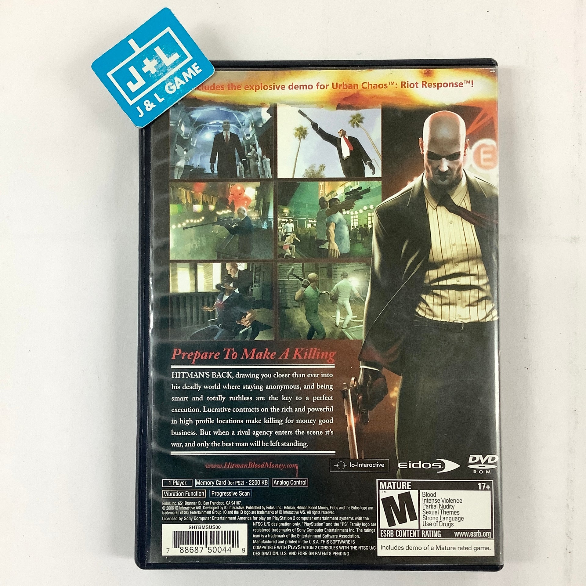 Hitman: Blood Money - (PS2) PlayStation 2 [Pre-Owned] | J&L Game