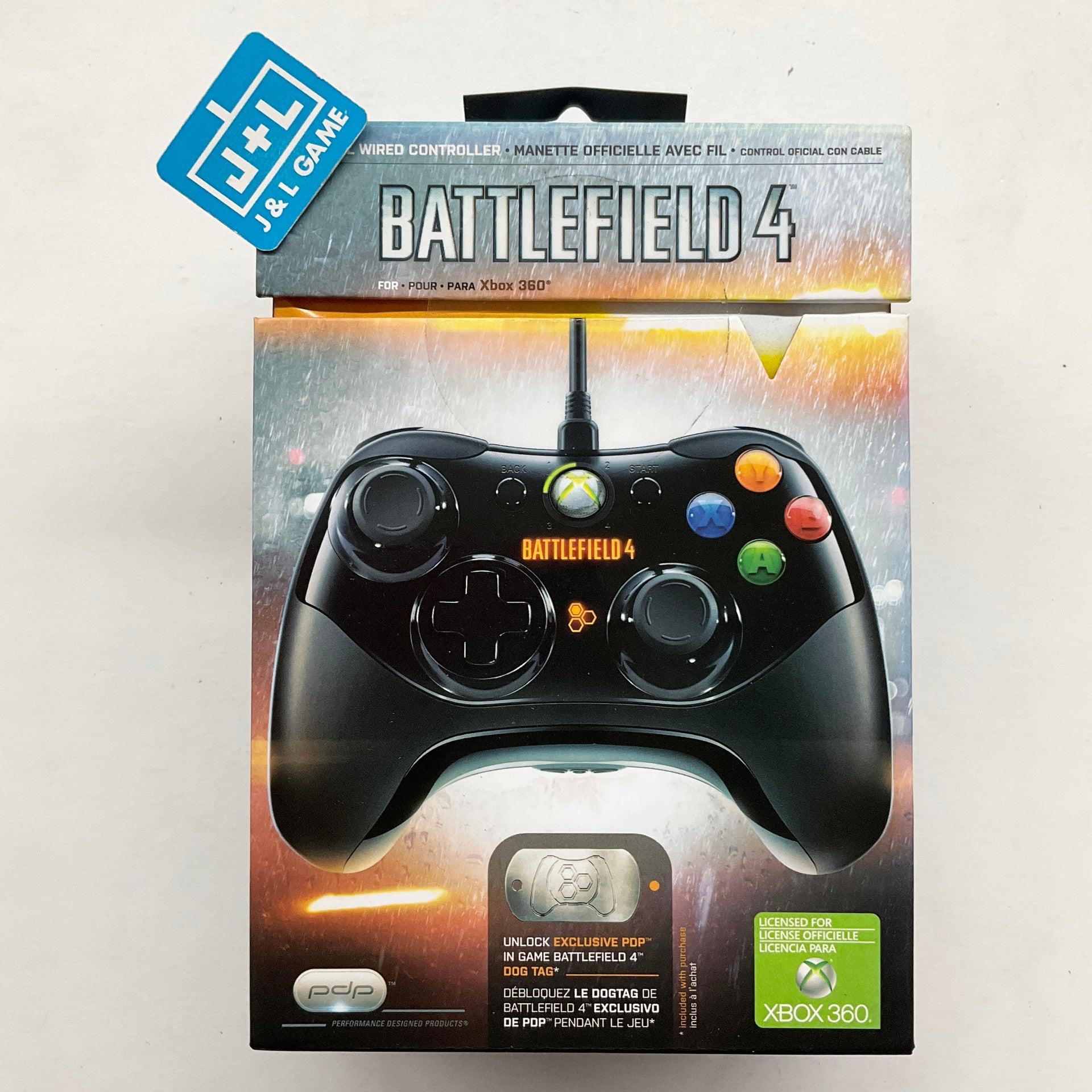 PDP Battlefield 4 Wired Xbox 360 Controller - Xbox 360 | J&L Game