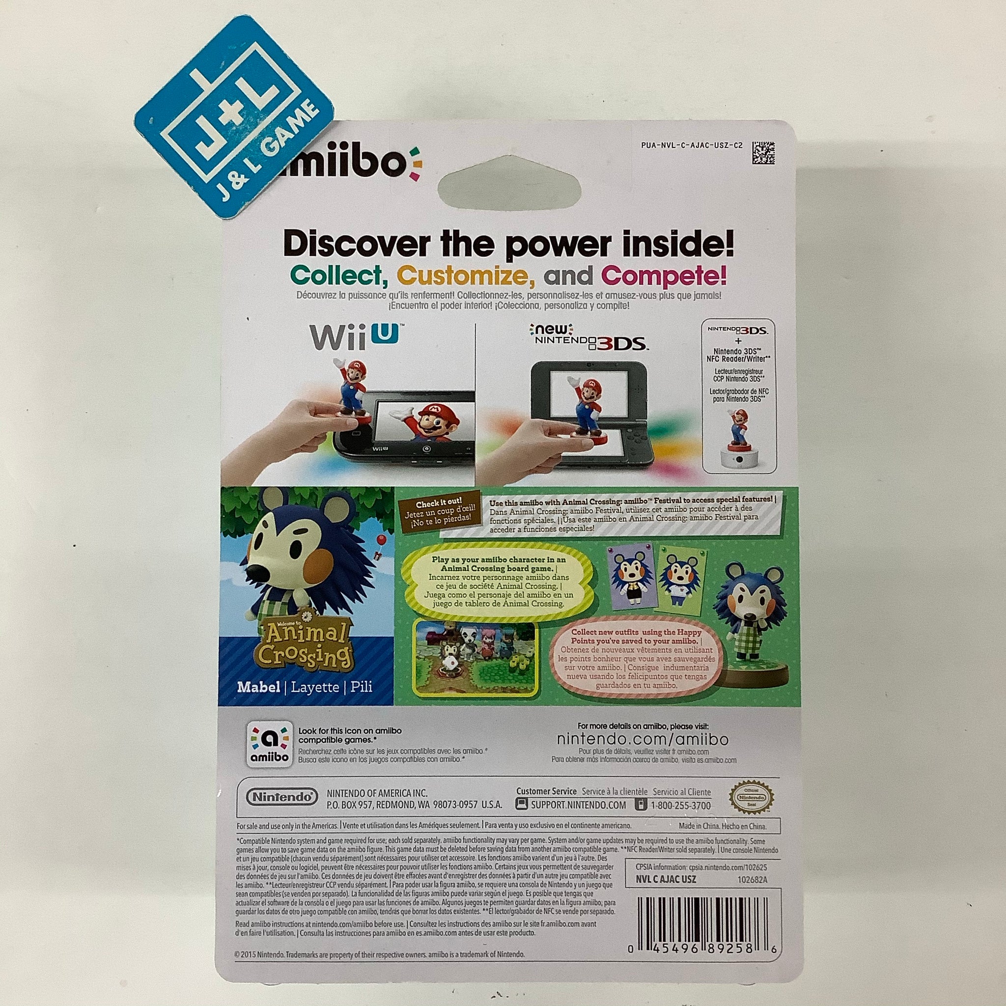 Mabel (Animal Crossing series) - Nintendo WiiU Amiibo – J&L Video Games ...