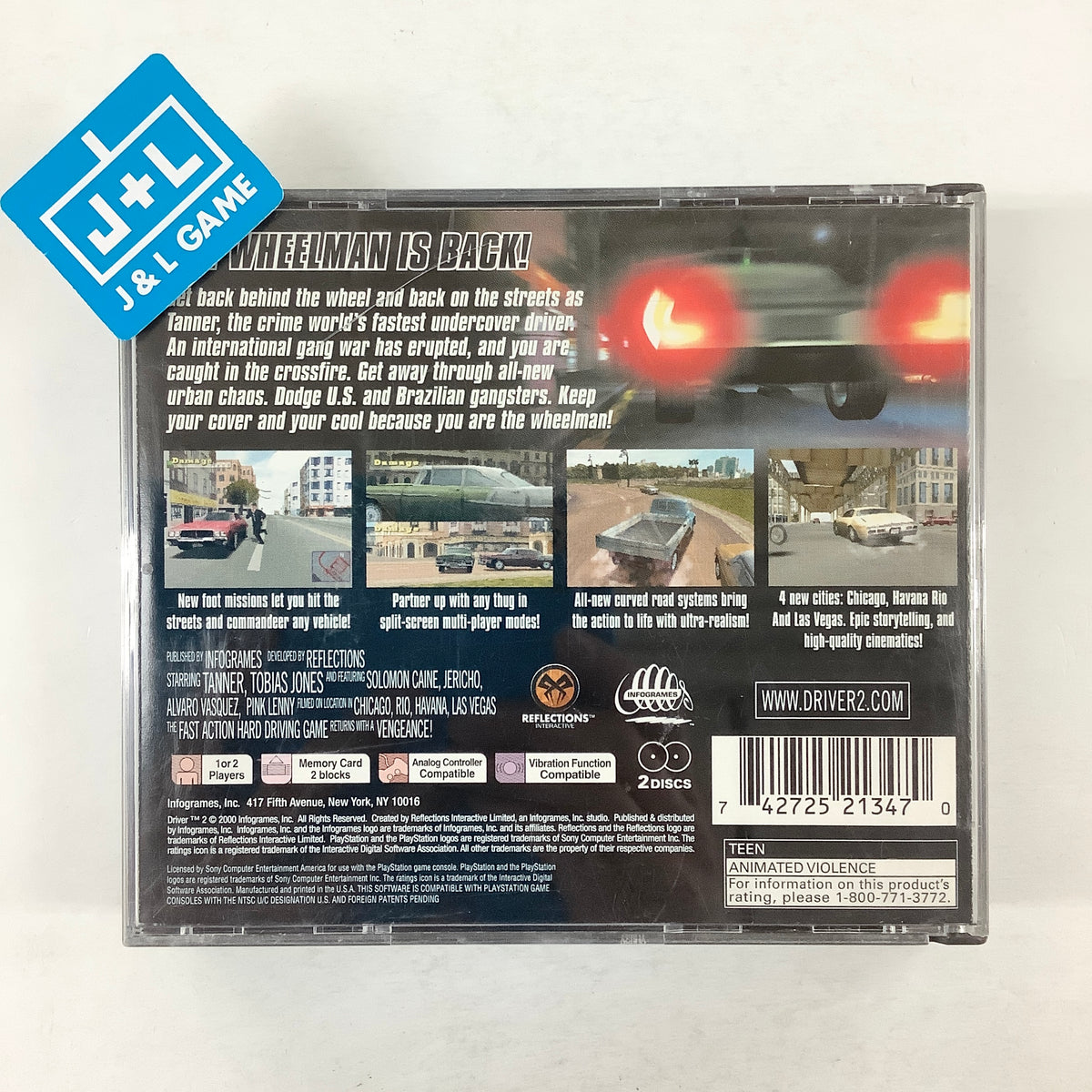 Driver 2 - (PS1) PlayStation 1 [Pre-Owned] | J&L Game